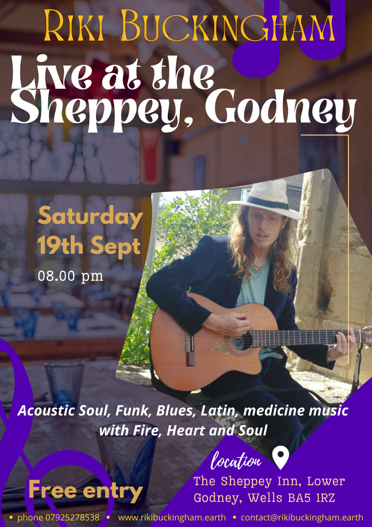Riki Buckingham with Amir @ The Sheppey Inn – Lower Godney, near ...